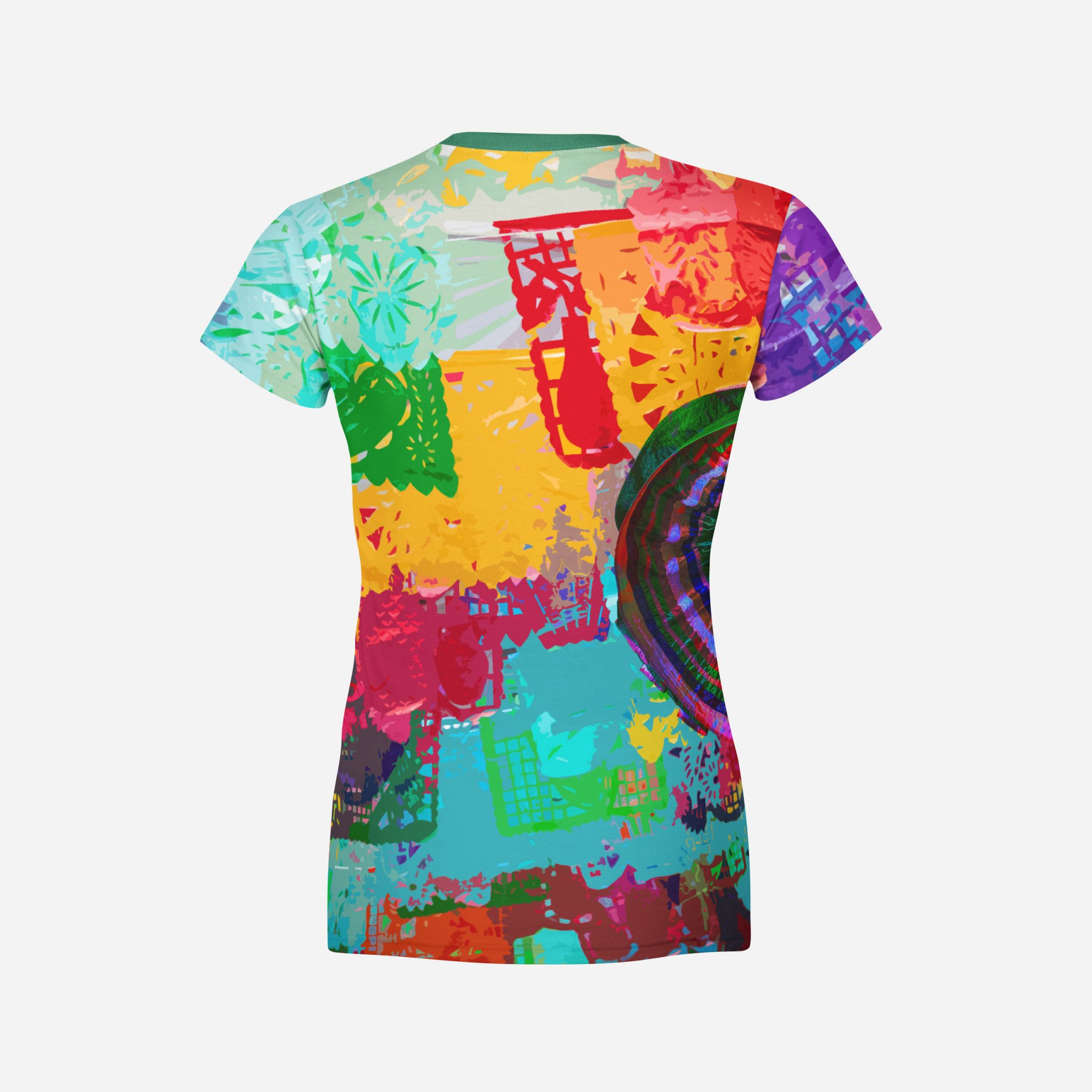 Playera Full Print México de mi Corazón Papel Picado Colores