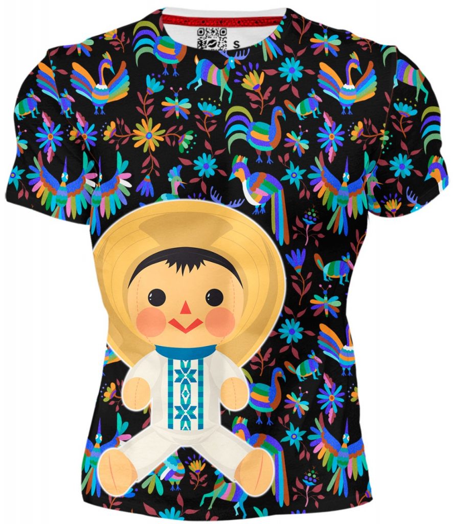 Playera Full Print Muñeco Típico Alebrijes Colores