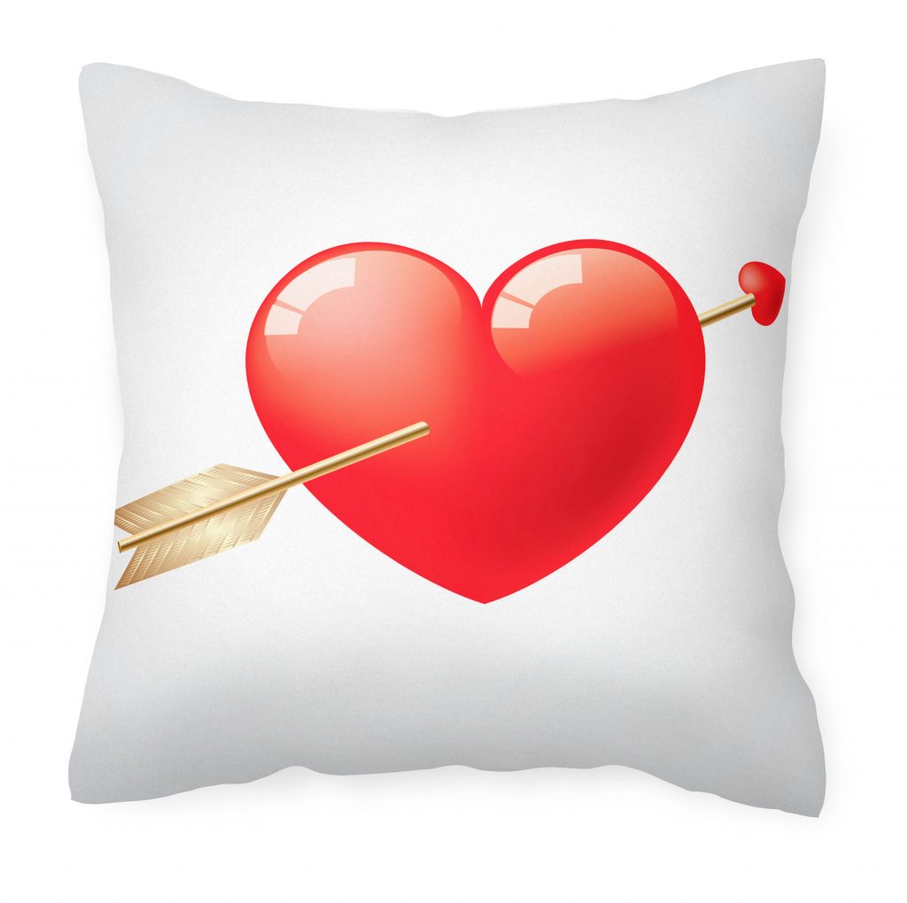 Cojín ARG Sublimado San Valentín Corazón Flechado