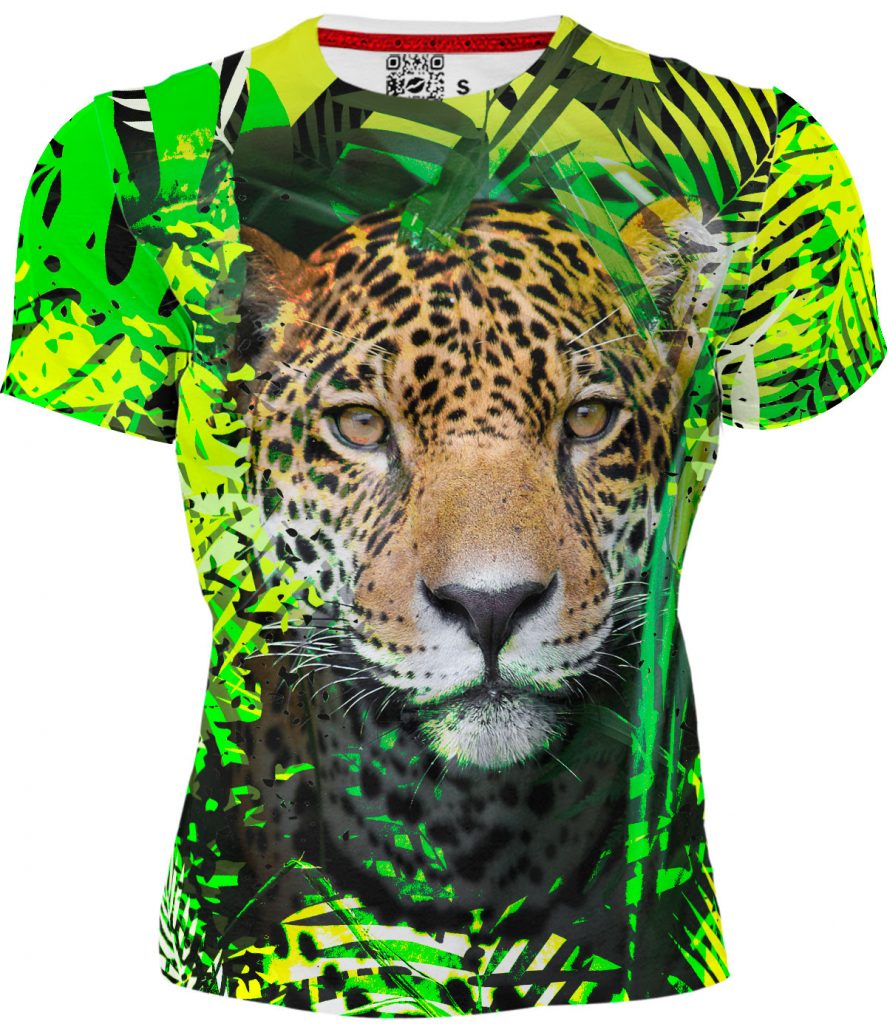 Playera Sublimada Full Print Animal Selva Verde Jaguar