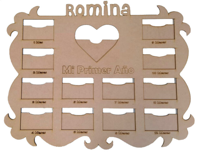 Porta Retrato Mdf Mi Primer Año Personalizable De Nombre