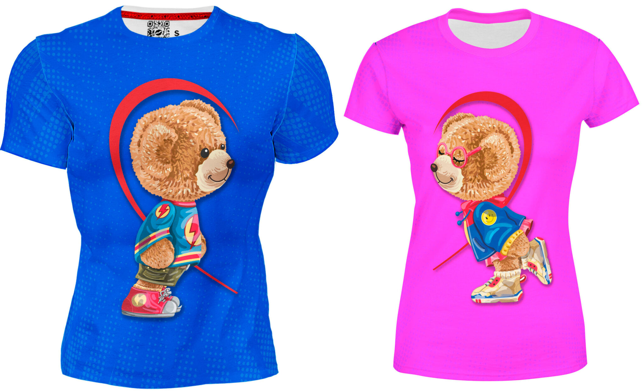 Playera Sublimada Full Print Pareja Osos Love