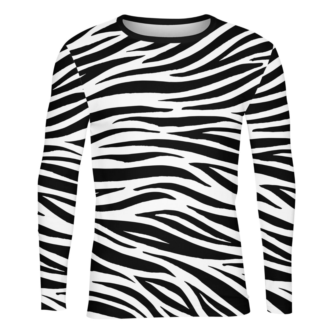 Playera Manga Larga Animal Print Zebra