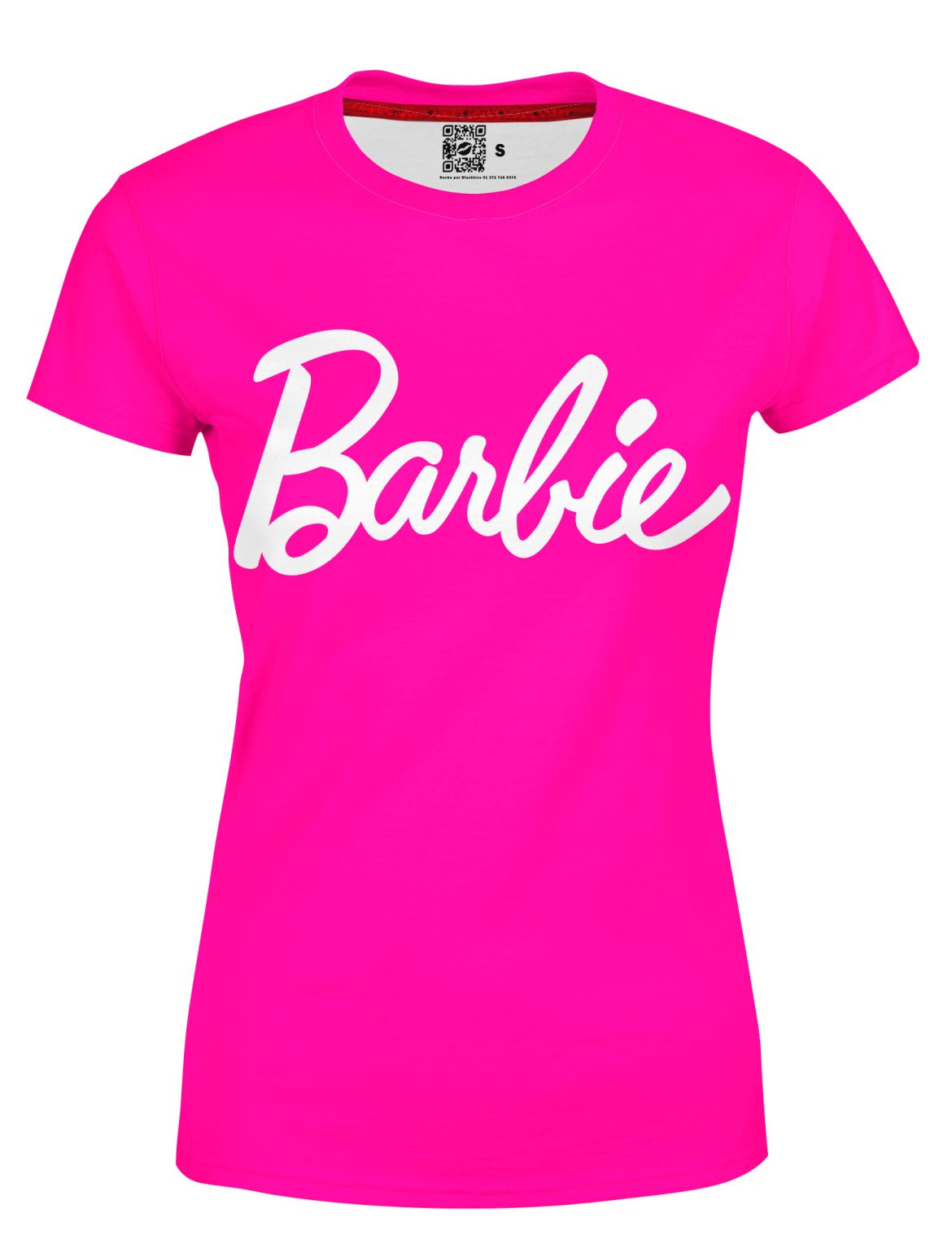 Playera Full Print Dama Barbie Rosa Liso-1