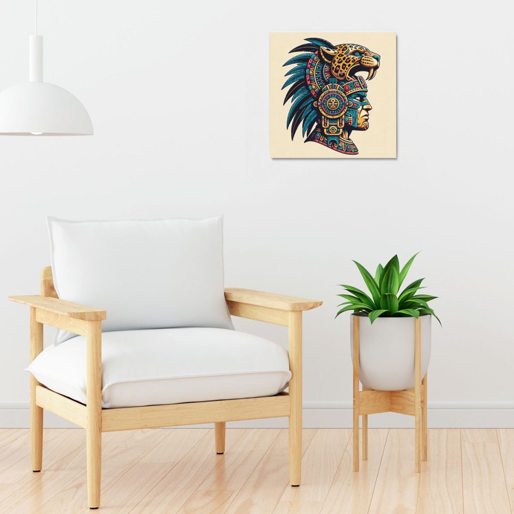 Cuadro Canvas Guerrero Azteca Scene