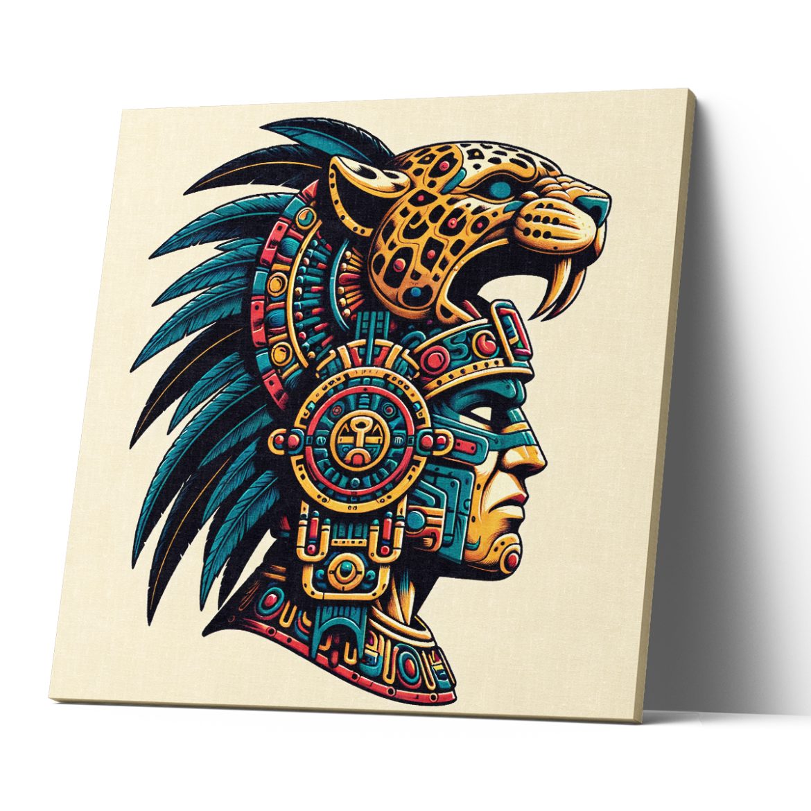 Cuadro Canvas Guerrero Azteca Scene